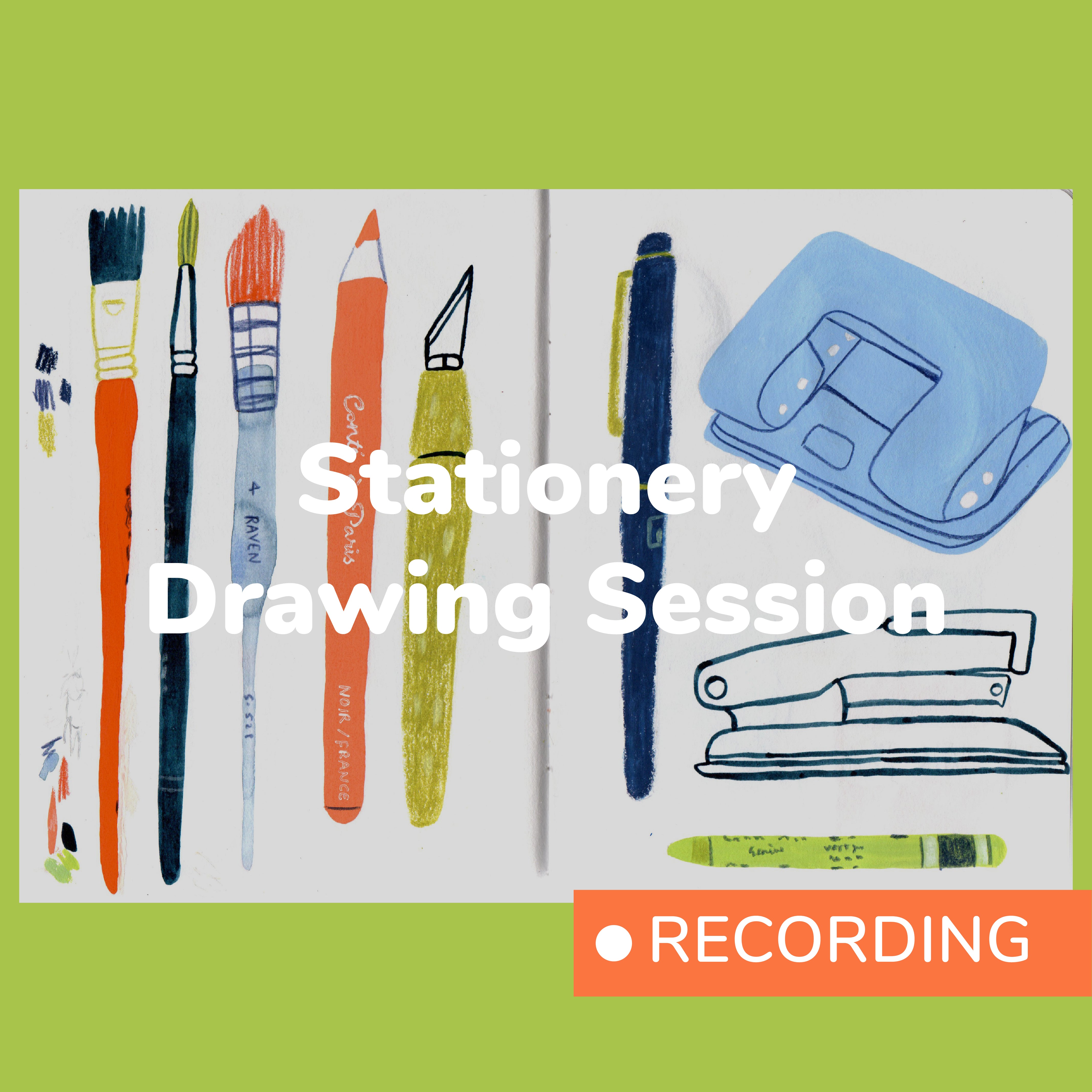 RECORDING: Stationery Drawing Session – Odd Orange